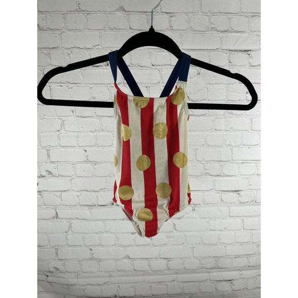 Mini Boden | Swim | Mini Boden Red White Blue Gold One Piece Swimsuit ...